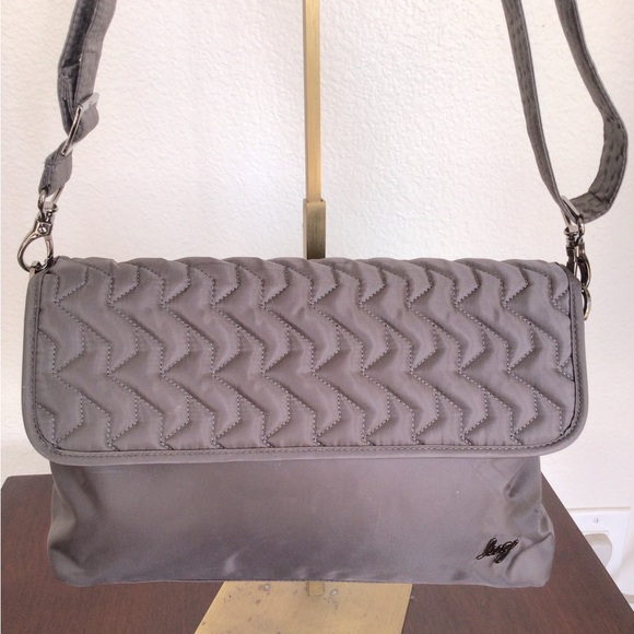 lug | Bags | Lug Soar Gray Nylon Crossbody Bag | Poshmark